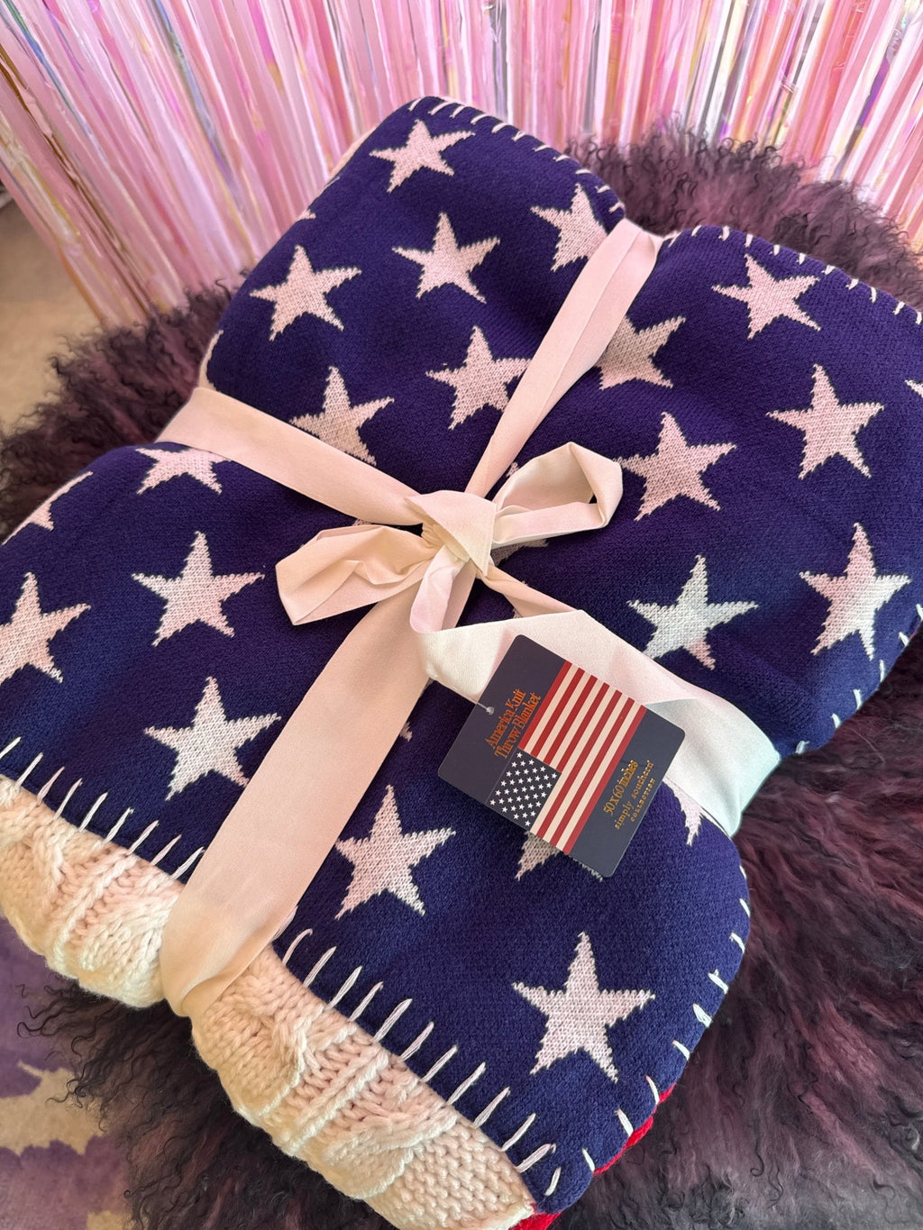 USA Knit Blanket – Boutique Bella Bella